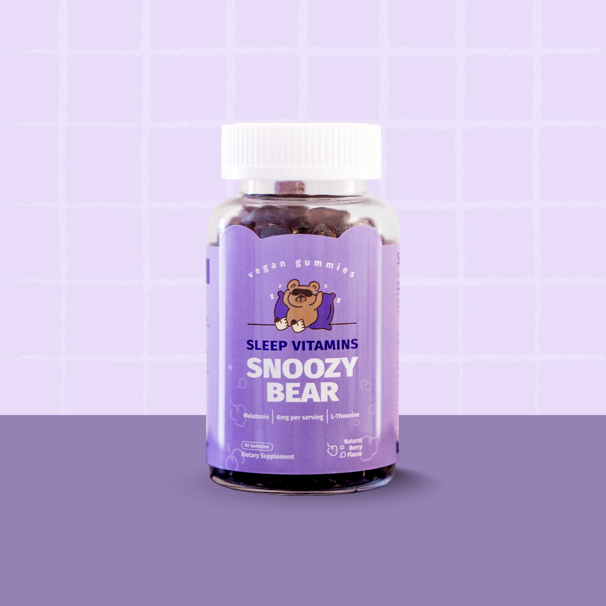 Snoozy Bear Sleep Vitamins (60 tablets) - Vegan Gummies – wello bears