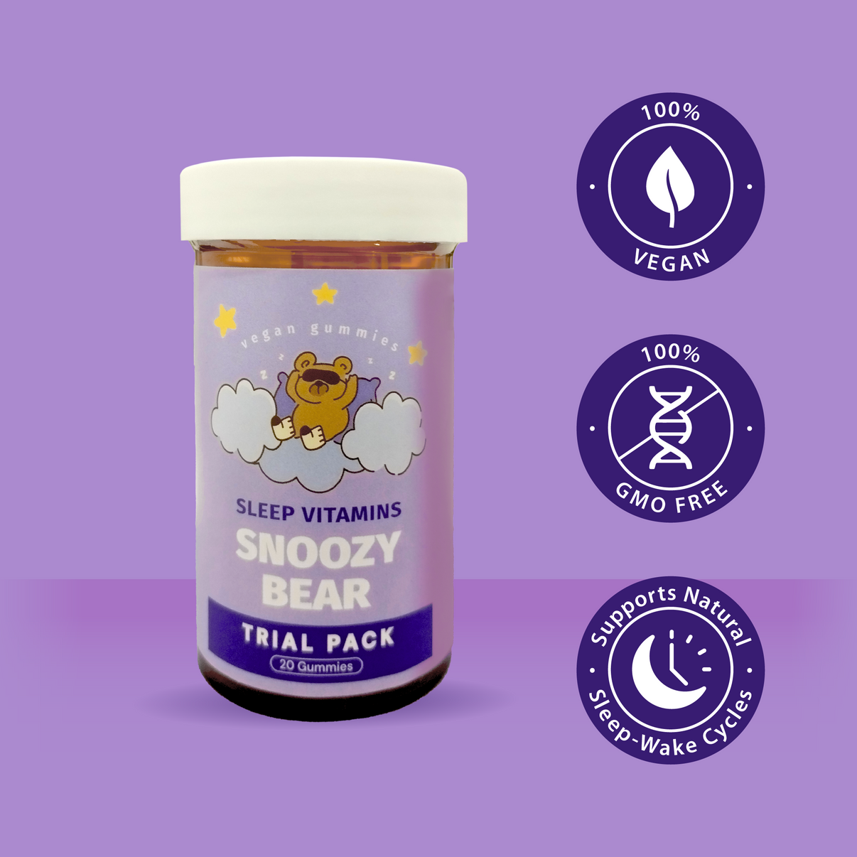 [TRIAL PACK] Snoozy Bear Sleep Vitamins (20 Gummies) - Vegan Gummies ...